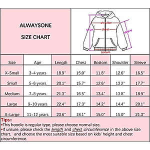 ALWAYSONE Kids Soft Fleece Casual Sweatshirt Zip up Hooded Sports Jacket with Pocket Boys Girls Athletic Hoodie 3-12 Years (red-l)
