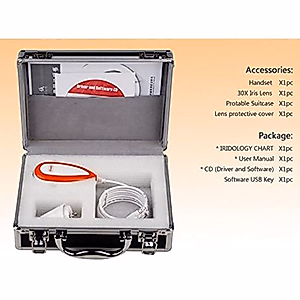 QXIUDDYS Iridology Camera Analyzer, Iris Analysis Camera, 5.0 MP USB Iris Analyzer Iridology Camera, Eye Iridology Camera, HD 30x Iris Lens and Driver-Free Analysis Software