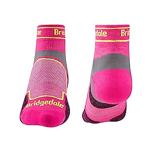 Bridgedale Womens Trail Run Ultralight T2 Coolmax Performance Low, Pink, Small