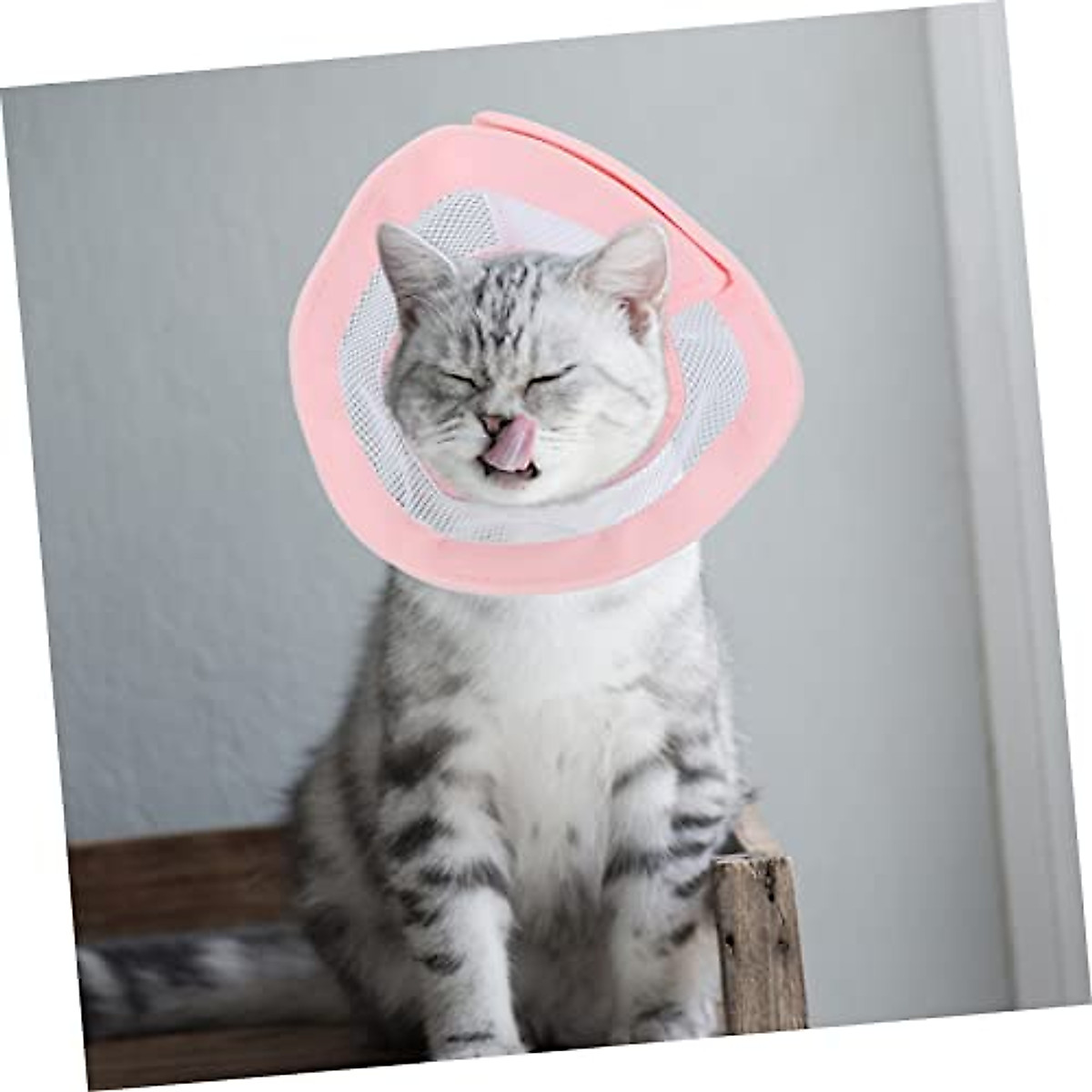 Yardwe 2pcs Compound Cone Collar Bonsai Tree for Aquarium Tank After Surgery Cat Collar Cats Supplies Soft Recovery Collar for Cats Cat Cone Cat Supply Cat Neck Circle PVC Pet Pink Pillow