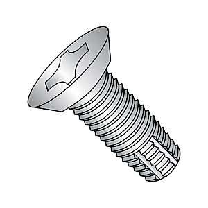 Small Parts 1408FPU188 18-8 Stainless Steel Thread Cutting Screw, Plain Finish, 82 Degree Flat Undercut Head, Phillips Drive, Type F, 1/4"-20 Thread Size, 1/2" Length (Pack of 25)