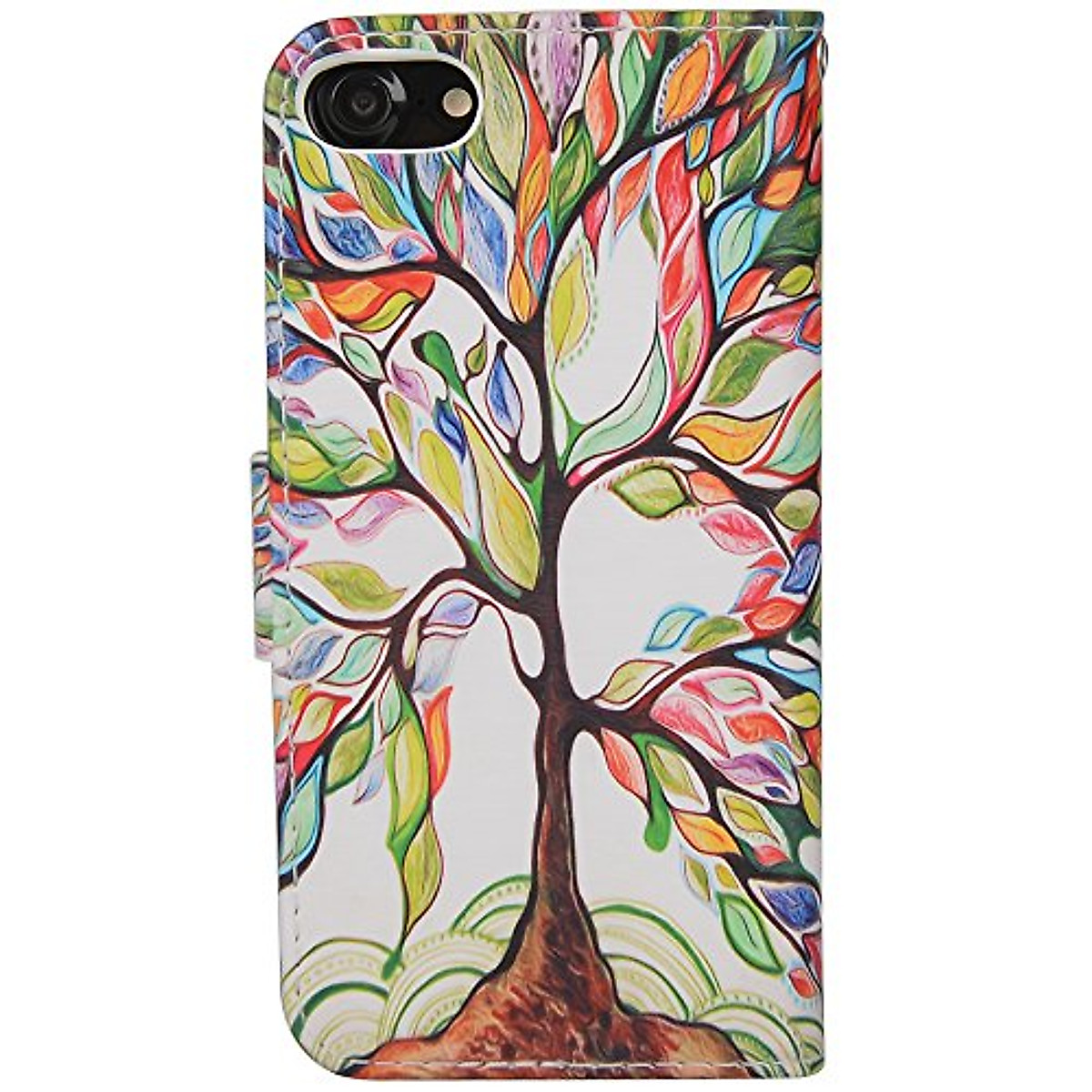 UrSpeedtekLive iPhone SE 2022 /iPhone SE 2020 /iPhone 7/iPhone 8 Premium PU Leather Funny Pattern Flip Wallet Case Cover w/Card Slots & Stand for iPhone SE 2022/2020, iPhone 7/8 4.7 Inch, Tree Green