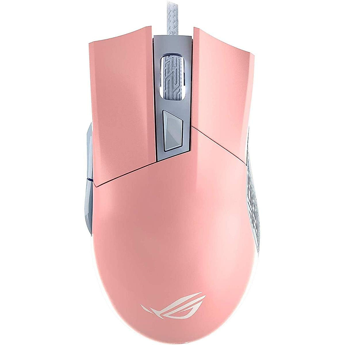 ASUS Optical Gaming Mouse - ROG Gladius II Origin Limited Edition PNK | Ergonomic Right-handed PC Gaming Mouse for FPS Games | 12000 DPI Optical Sensor | Aura Sync RGB, ROG Armoury II | Pink