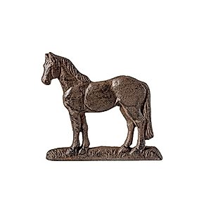 Giftcraft Cast Iron Horse Door Stopper, Dusty The Horse Doorstop for Under The Door, Vintage Home Decor, Metal Horse Doorstopper, Heavy Duty Doorstop