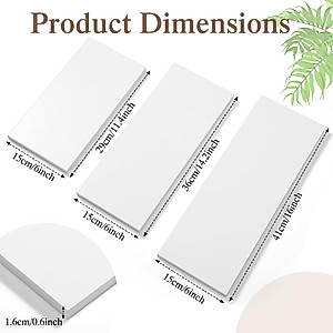 Wenqik Wood Floating Shelves 3 Sizes Wood Shelves for Wall Decor Wooden Wall Mounted Shelves Hanging Shelf for Storage Display Nursery Living Room Bathroom Kitchen Office (White,5 Pcs)