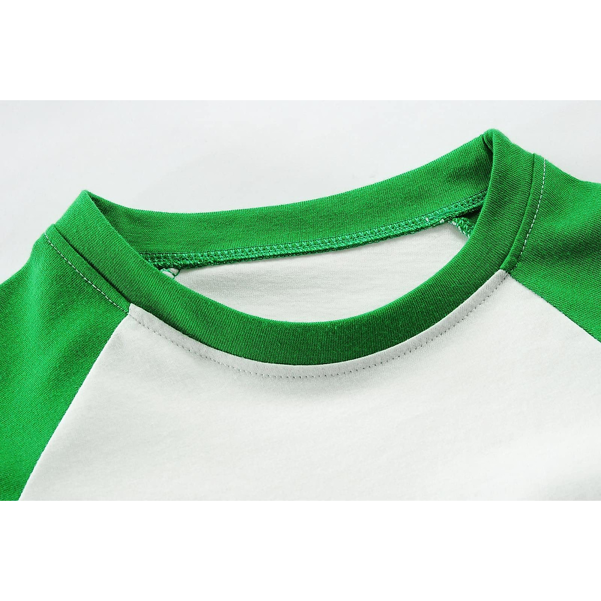 St Patricks Day Shirt for Toddler Boy Girl Green Clover Shamrock Leopard Print Raglen Long Sleeve Outfits Tops 100% Cotton Kids Clothes Tshirt 5T