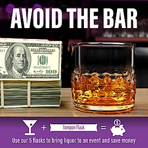 Smart Alec Novelty Tampon Flask - 5 Leak-Proof Fake Hidden Flasks Liquor for Women | Alcohol Flask Tampon - Tampon Alcohol Tubes Perfect for Concert, Cruise, Sports Event, & Party Using Tampon Flasks