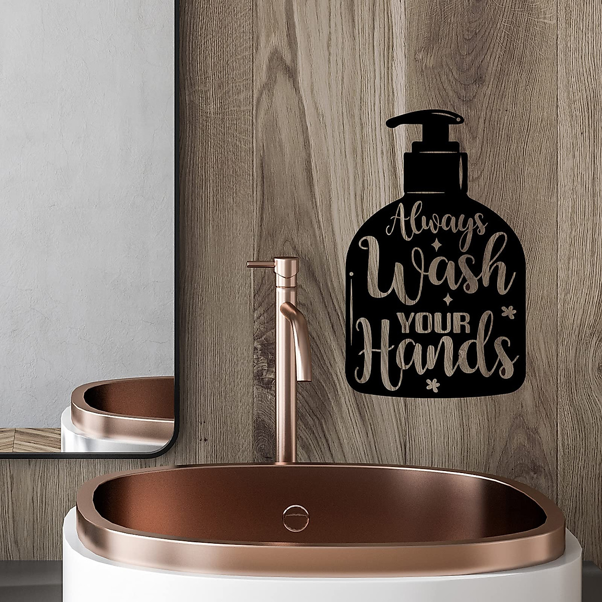 6 Pieces Bathroom Wall Decals Sticker Bathroom Funny Sayings Quotes Wall Decor Vinyl Rules Sign Wall Art Decals for Toilet Bathroom Laundry Room Shower Room Decoration