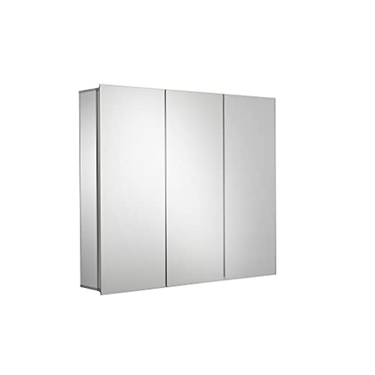 Croydex Thurmond Tri-View, Recessed or Surface Mount Medicine Cabinet, 30W x 26H, Aluminum