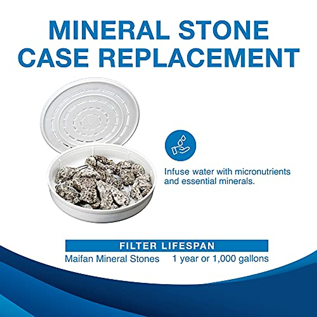Zen Water - Maifan Mineral Stones Case Replacement Exclusively for Zen Water Filter System, Portable Water Purification System Essential