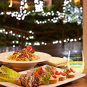 Sometimes You Forget That You are Awesome Funny Wine Glass Inspirational Gifts - Thank You Gifts for Women, Unique Christmas Graduation Birthday Friendship Gifts for Women, Friends, Coworker, Her, 17