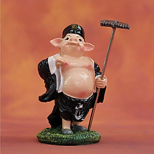 LWZ 4 Pcs Journey to The West Figurine Set, Resin Monkey King Monk Pig Cute Character Figurine for Miniature Figure Fairy Garden Home DIY Cake Decoration Set