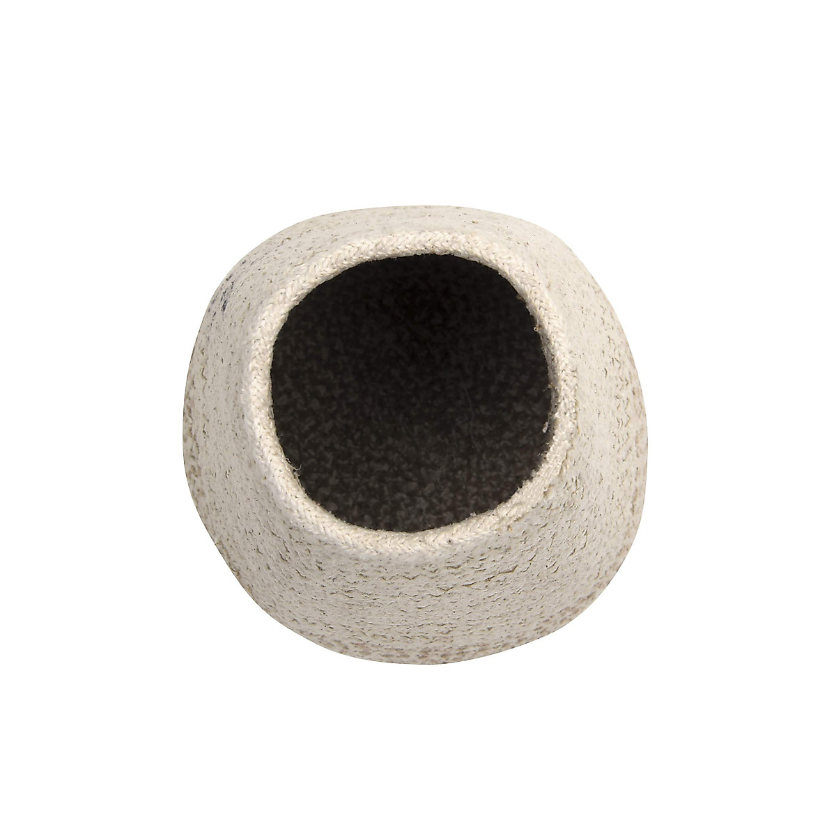 Lorena Canals Basket Baby Mushroom - Natural, Linen, Soil Brown - Baskets - Ø 7'' x 8" - 97% Cotton, 3% Other Fibres