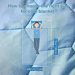 ACOMOPACK Weighted Blanket (48"x78" 15lbs, Blue) Silky Weighted Blanket Heavy Blanket Premium Material with Glass Beads