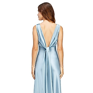 Jill Jill Stuart Bow-Back Satin Gown Glacier Size 6