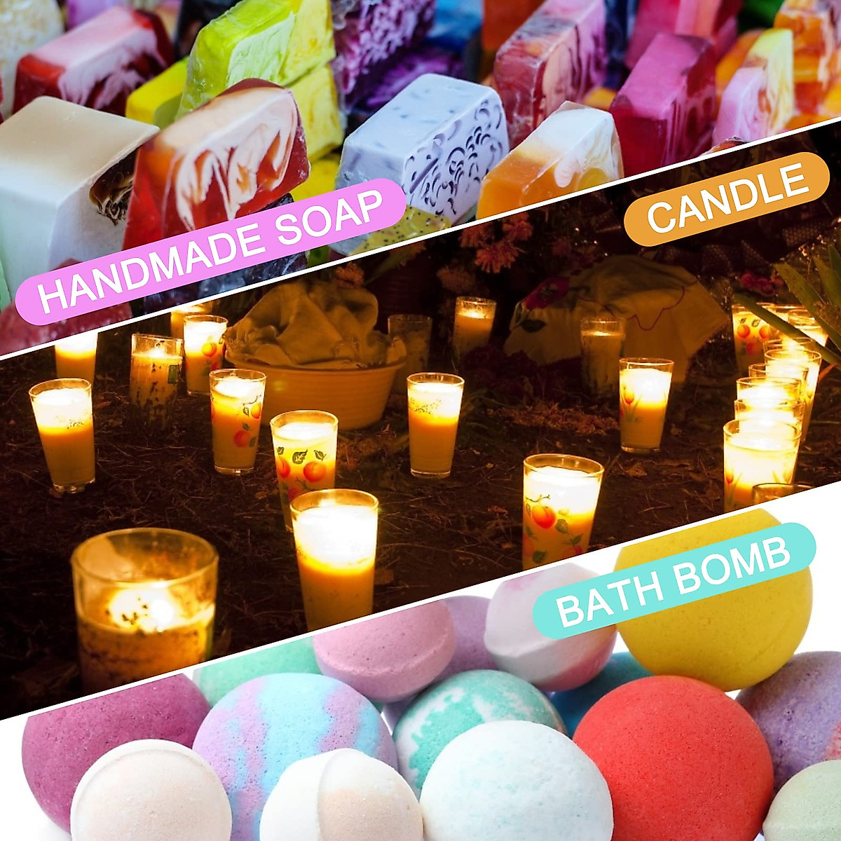 Mica Powder 24 Color 10g Each Pack, Pigment Powder Set for Painting, Nail Polish, Fine Arts, Lip Gloss, Makeup, Bath Bomb, Handmade Soap Making and Epoxy Resin