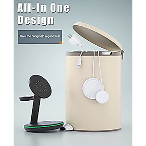 Magnetic Wireless Charger 3 in 1, PEXXUS 15W Fast Mag-Safe Charger Stand Wireless Charging Station for iPhone 14 13 12 Pro/Max/Mini,AirPods Pro/3/2, Apple Watch 7/6/SE/5/4/3/2(QC3.0 Adapter Included)