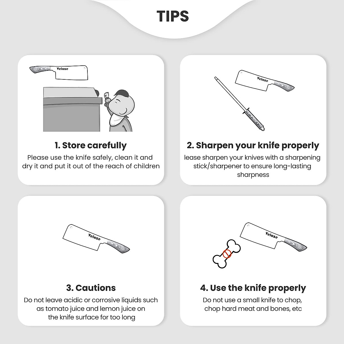 Velaze Knife Set with Block, 8 Pieces Stainless Steel Kitchen Knife Set with Spinning Block, Professional Chef Bread Knife Paring Knife Scissor Set, Built-in Sharpener, Grey…