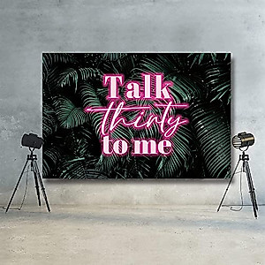 Rcoaror Palm Leaves Talk Thirty to Me Backdrop Pink 30th Birthday Party Background for Photography Girls Women Cheers to 30 Years Summer Decorations Dirty Thirty Supplies 71X47inch
