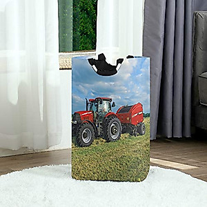 Laundry Storage Basket Tractor Laundry Hamper Collapsible Organizer Home Storage Bin Dirty Cloth Toy Dorm Bag with Handle