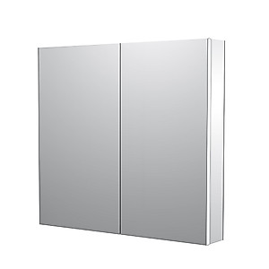 Sunrosa Medicine Cabinet with Mirror, 30" W×31.5" H Bathroom Tempered Glass Mirror Medicine Cabinet, Wall-mountable and Recessed-in Medicine Cabinet for Bathroom, 2 Symmetrical Doors Medicine Cabinet