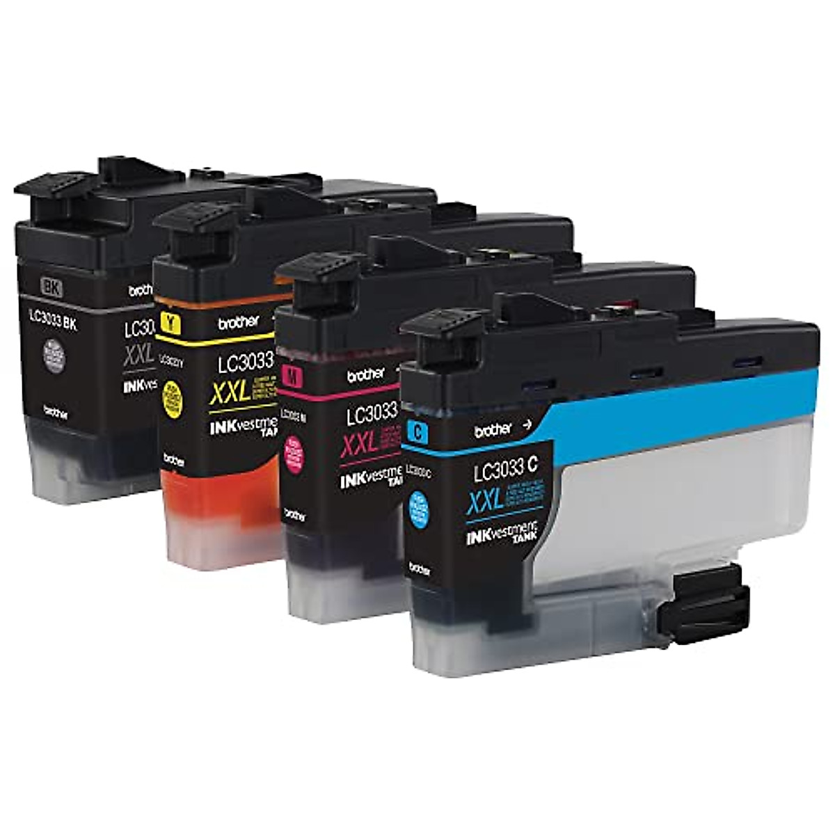 Brother® LC3033 Genuine High-Yield Multi-Pack Ink, Black/Cyan/Magenta/Yellow, Pack Of 4 Cartridges, LC30334PKS