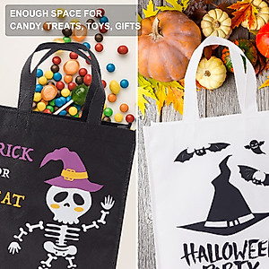 HEYTUYA 6 Pack Large Halloween Bags, Halloween Bags with Handles, Halloween Treat or Trick Bags for Kids, Gift Bags Trick Bags Halloween Kids Party Favor Supplies, Non-Woven Tote Bag Halloween Bags