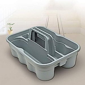 TOPBATHY Cleaning Carry Caddy Plastic Cleaning Tool Storage Tote Handle Cleaning Storage Box Compartment Sundries Carry Organizer Tool Sorting Container for Home Outdoor