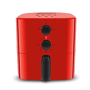Elite Gourmet EAF-3218R Personal 1.1 Quart Compact Space Saving Electric Hot Air Fryer Oil-Less Healthy Cooker, Timer & Temperature Controls, Red.