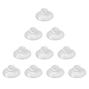 LuluEasy 20mm 10 Pieces Mini Suction Cups Clear Without Hooks Without Holes, PVC Plastic Sucker Pads for Festival Decoration Wall Glass Home Car