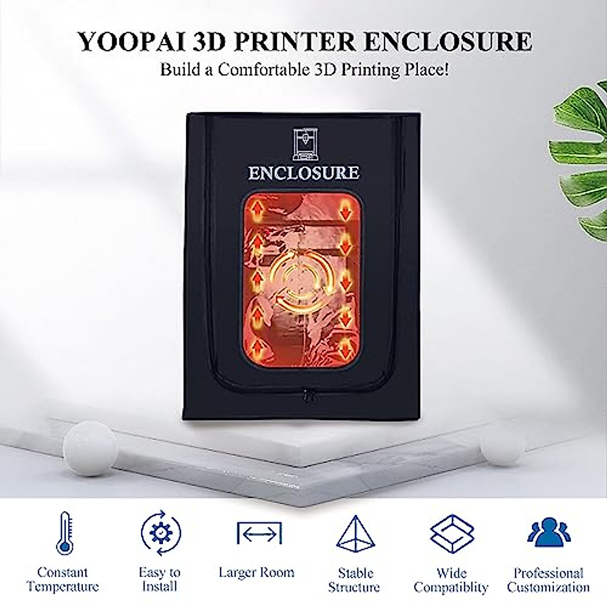 3D Printer Enclosure for Creality Ender 3/ Ender 3 Pro/Ender 3 V2-Fireproof & Dustproof Tent Constant Temperature Protective Cover for Anycubic Elegoo 3D Printers 25.6” ×21.6” ×29.5”