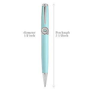 BIJOUX BOBBI [Premium Quality Pen with Individualized Letter Embellishment - Letter S - Black/Gold