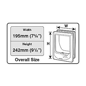 Cat Mate Electromagnetic Cat Flap, White