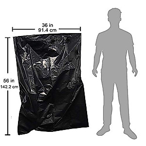 Reli. ProGrade Contractor Trash Bags 55 Gallon (20 Bags w/ Ties) Black 55 Gallon Trash Bags Heavy Duty, Garbage Bags / Construction Bags (2 mil) (55 Gallon - 60 Gallon), Black