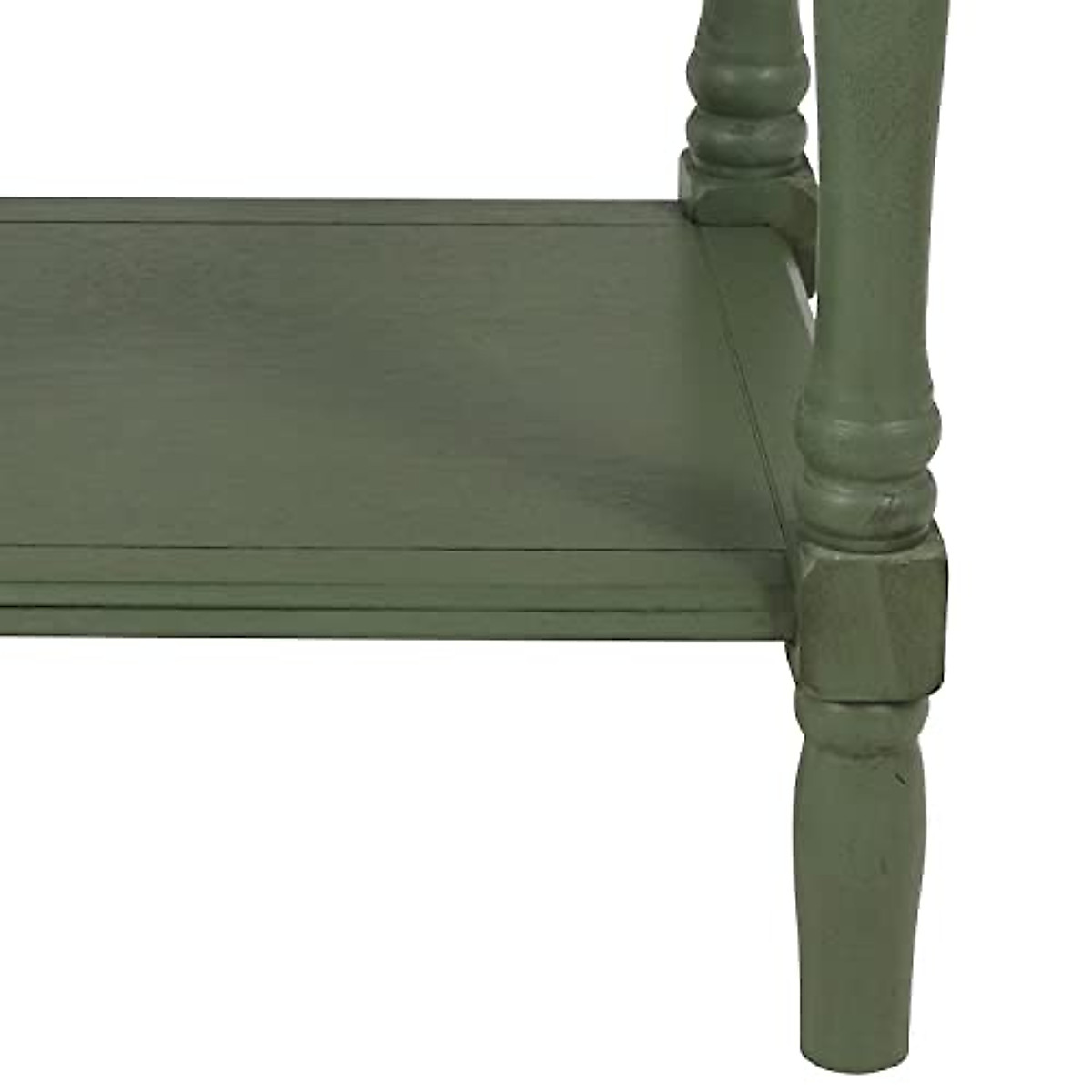 Decor Therapy Simplify End Table with Shelf, Antique Green