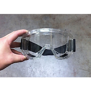 Clear Lens Work Goggle Elastic Strap Clear Lens Ski Goggle Universal Fit Safety Goggle