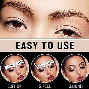 Molain 4D Hair-Like Eyebrow Tattoos Stickers 12 Sheets Waterproof Long-lasting Eyebrow Transfers Stickers Peel Off Eyebrow Sticker for Eyebrow Grooming Shaping 1 Style 132 Pairs (Classic Style)