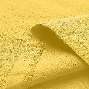 DASAYO Cute Shirts for Women Cotton Linen Tops for Women Loose Fit Casual Solid Color Elbow Sleeve Shirt Blouse Gauze Trendy Going Out V Tshirt Womens Tank Tops Dressy Casual