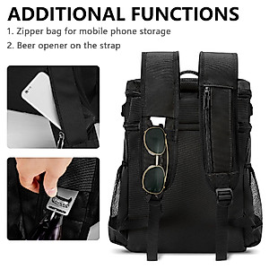 TOTEXISAP Cooler Backpack 54 Cans, Backpack Coolers Insulated Leak Proof, Large Capacity Beach Ice Chest Backpack, Waterproof Soft Cooler Bag Lunch Backpack for Men Women Camping Hiking (Black)