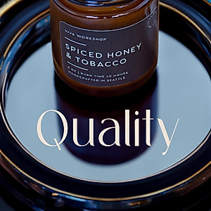 Spiced Honey & Tobacco Scented Candle for Home – Handcrafted in USA – Aroma Candle for Relaxing, Best Birthday Gift, Boyfriend Gift, Dad & Friend Gift – Natural Soy Wax Scented Candles for Women & Men