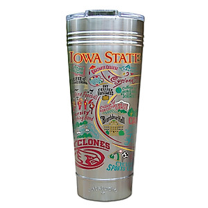 Catstudio Iowa State University Collegiate Thermal Tumbler | Triple Wall Insulation With Non Slip Bottom | Great College Travel Cup for Water, Coffee, Tea, or Smoothies
