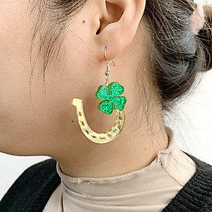 St Patricks Day Earrings St. Patrick's Day Earrings for Women Shamrock Dangle Earrings St. Patrick's Day Accessories Jewelry