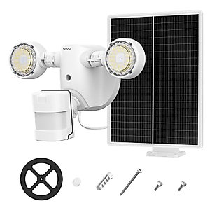 SANSI Outdoor Solar Flood Light, 500LM Motion Sensor Flood Light with 2 Working Modes, IP65 Waterproof 5000K Daylight Security Light with 2000mAh Battery 30,000 Hrs Lifespan for Patio Yard Garage