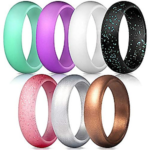 SHNIAN Bible Ring Light Blue Silicone Ring Christian Religious Jewelry Scripture Stackable Ring Lightweight, Comfortable and Customizable, Cross Inspirational Amulet Bands, Bible Verse Philippian 4:13