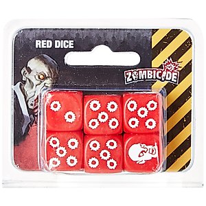 Zombicide Red Special DICE - Add Flair to Your Games and Roll in Style! Cooperative Strategy Game with Tabletop Miniatures, Ages 14+, 1-6 Players, 1 Hour Playtime, Made by CMON