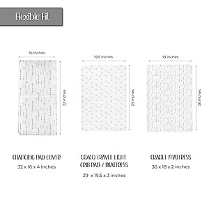 Changing Pad Cover 2 Pack - Baby Changing Pad Cover with 100% Jersey Cotton - Changing Pad Covers for Girls and Boys, Newborn Essentials (Forest Grey Leaf & Floral)