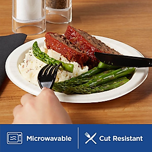 Dixie Basic 8.5” Light-Weight Paper Plates by GP PRO (Georgia-Pacific), White, DBP09W, 500 Count (125 Plates Per Pack, 4 Packs Per Case)