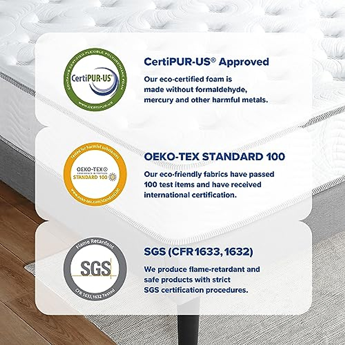 Olee Sleep 10 Inch Gel Infused Foam Top Innerspring Mattress, Twin, White