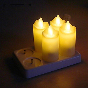 Christmas Decoration Flickering Flameless Candles Yellow Light Candles Battery Operated LED Tea Light Candles Pillar Electric Light for Garden Home Decor Party Wedding Festival Celebrations-12pcs
