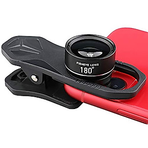 180° fisheye Lens,for iPhone,Samsung,Pixel,BlackBerry etc,with Clip,Cell Phone Lens,anamorphic Lens,Funny Pictures